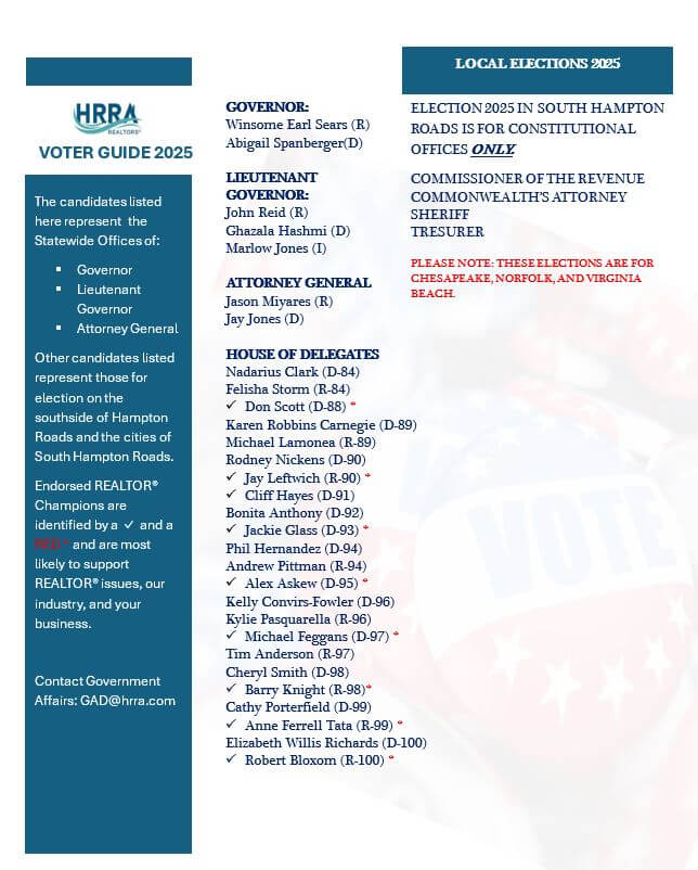 2025 Voter Guide - Hampton Roads REALTORS® Association